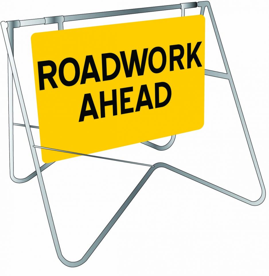 Roadwork Ahead Safety Sign | Swing Stand Signage | USS