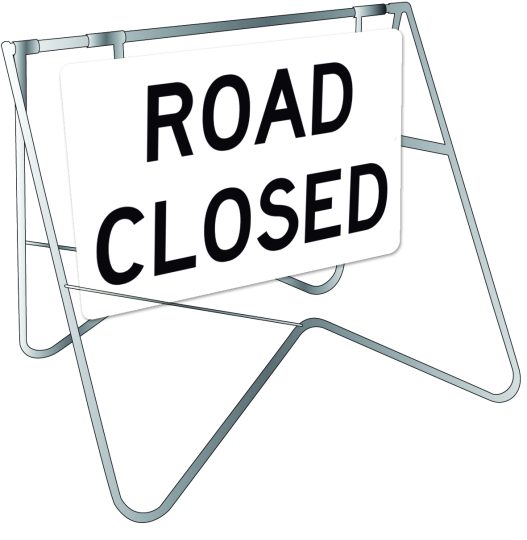 Road Closed Safety Sign | Swing Stand Signage | USS