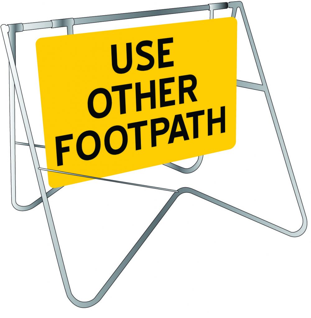 Use Other Footpath | Swing Stand Signage | USS