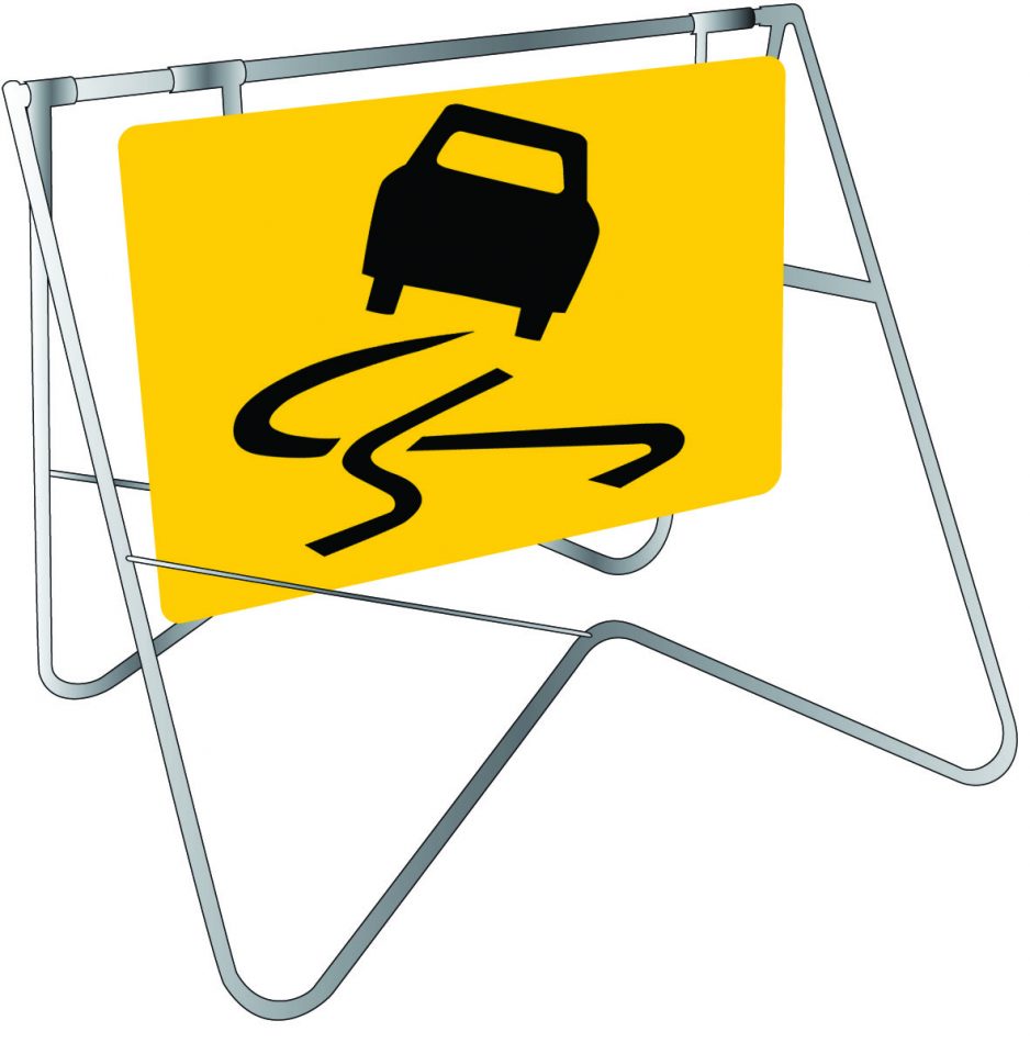 Slippery Surface Picto Sign | Swing Stand Signage | USS
