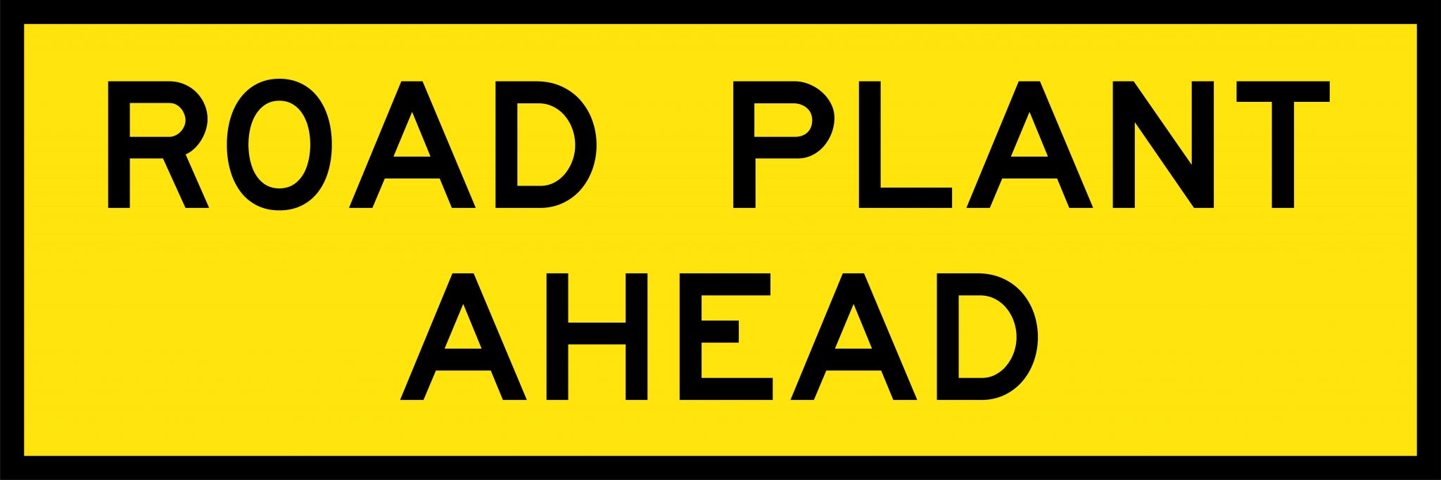 Road Plant Ahead Safety Sign | Boxed Edge | USS