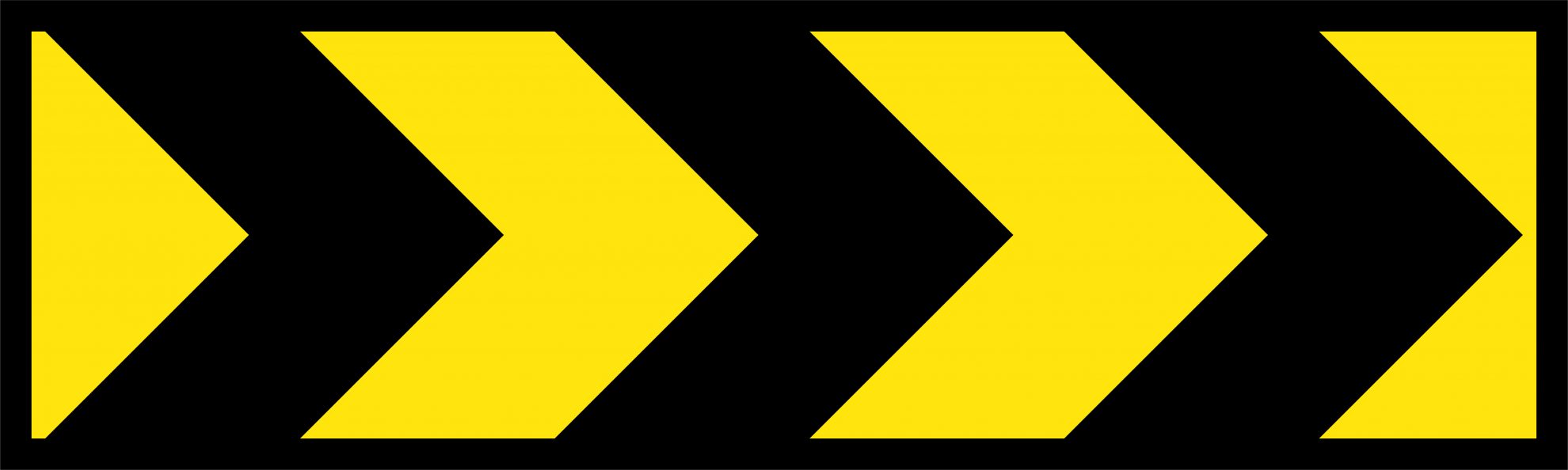 Boxed Edge Chevron Sign | Uniform Safety Signs