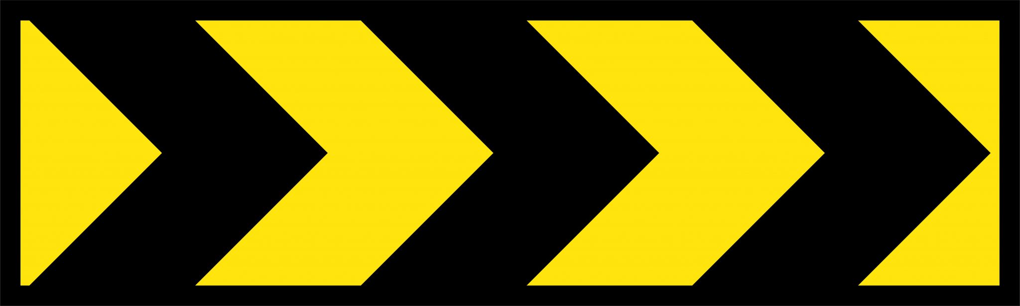 Boxed Edge Chevron Sign | Uniform Safety Signs