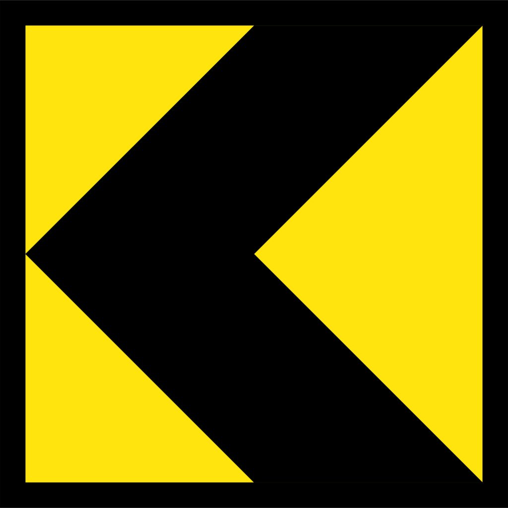 Chevron Safety Traffic Sign | Boxed Edge | USS