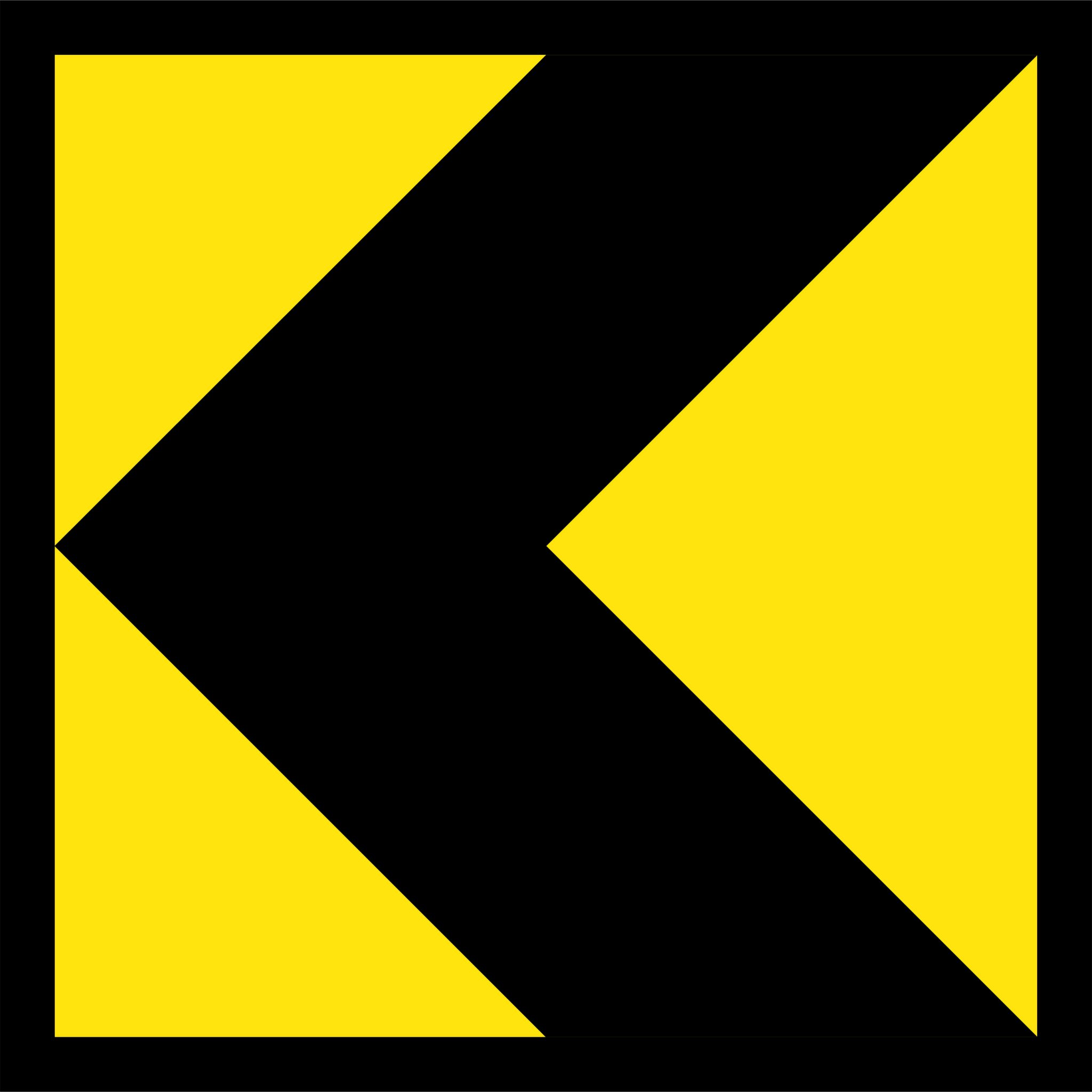 Chevron Safety Traffic Sign | Boxed Edge | USS