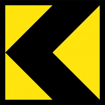 Chevron Safety Traffic Sign | Boxed Edge | USS