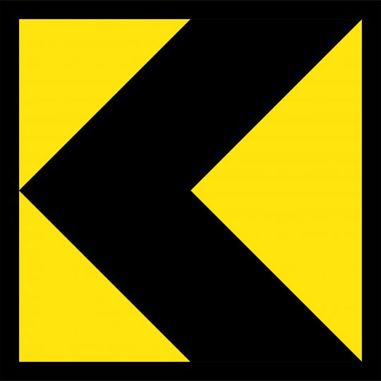 Chevron Safety Traffic Sign | Boxed Edge | USS