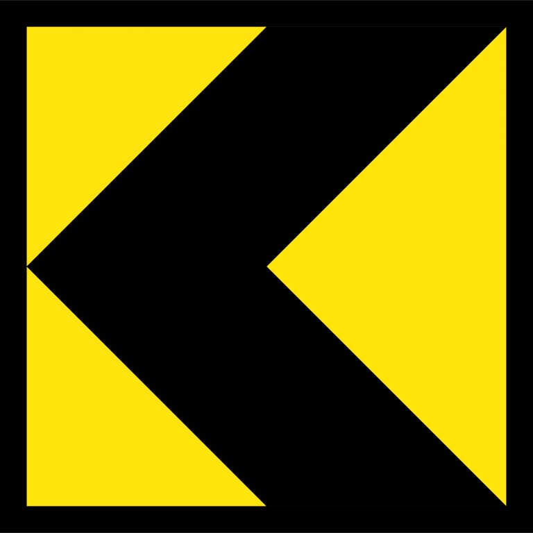 Chevron Safety Traffic Sign | Boxed Edge | USS