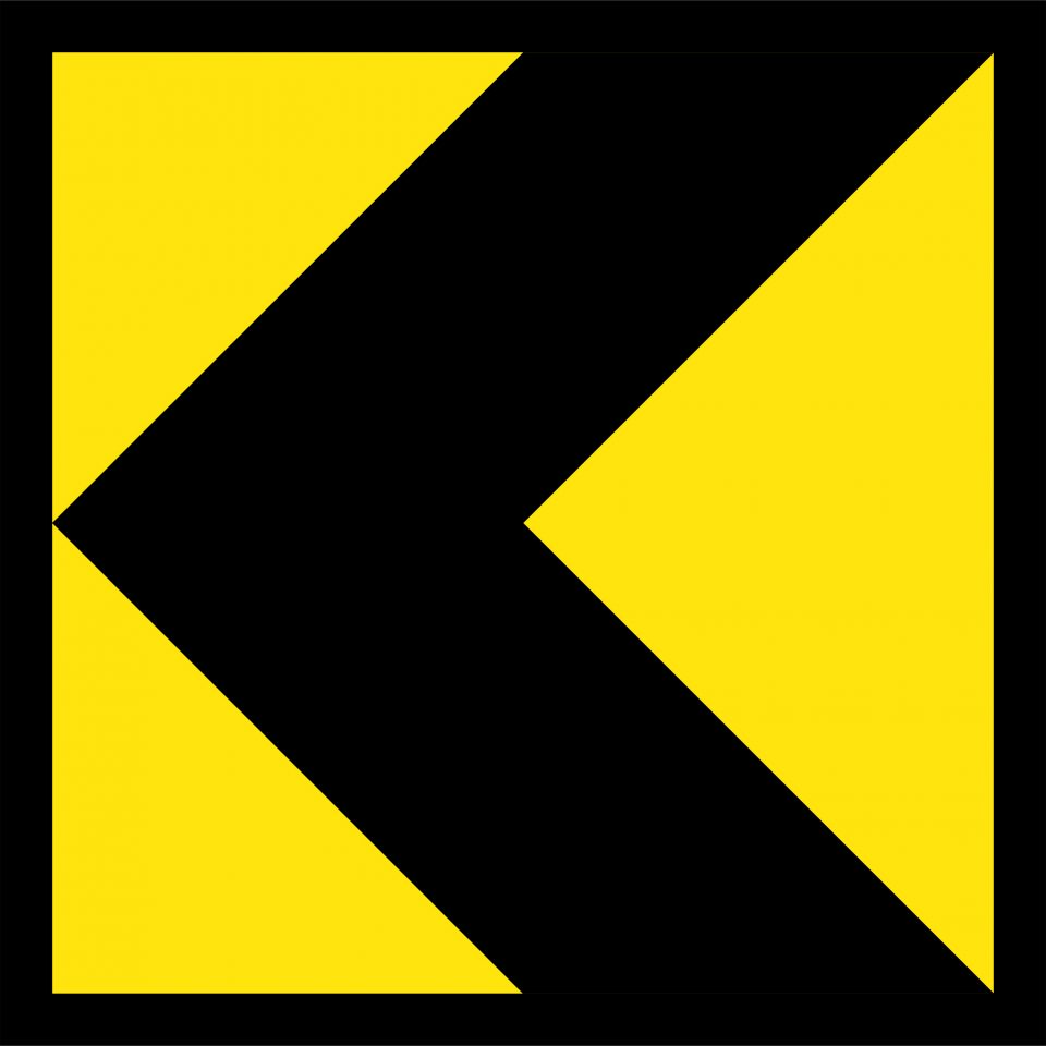 Chevron Safety Traffic Sign | Boxed Edge | USS