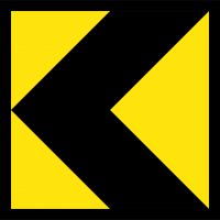 Chevron Safety Traffic Sign | Boxed Edge | USS