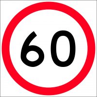 60km in Roundel | Uniform Safety Signs