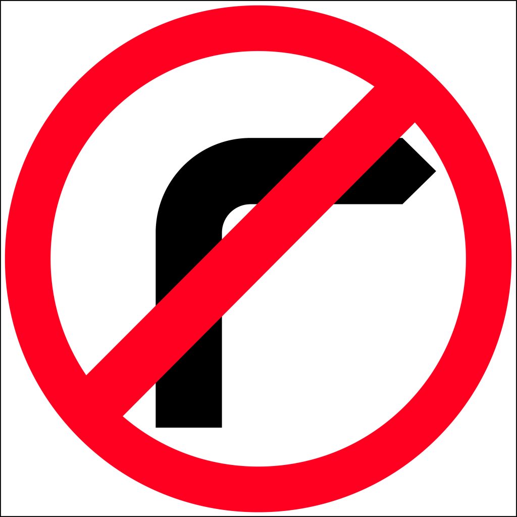 No Right Turn Picto | Multi Message Signs | USS