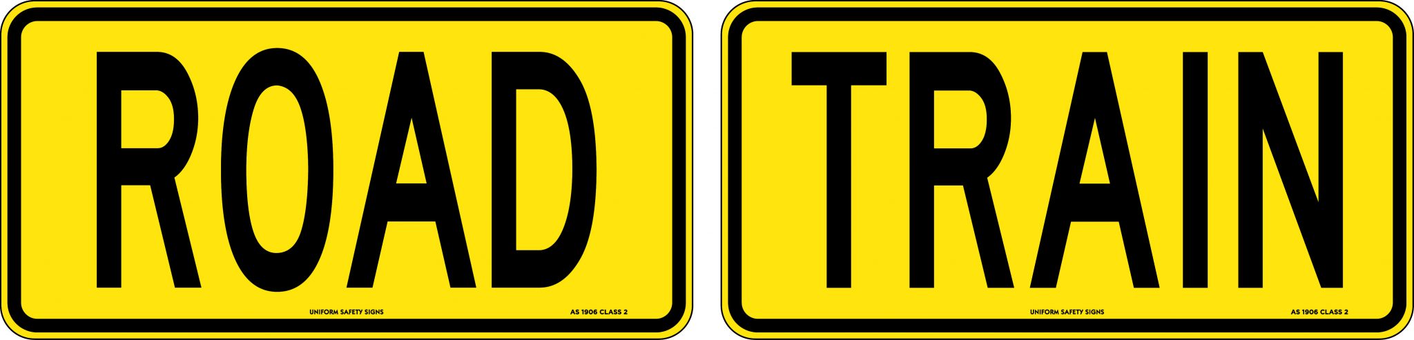 Road Train (2 Pieces) Traffic Sign | Vehicle Signs | USS