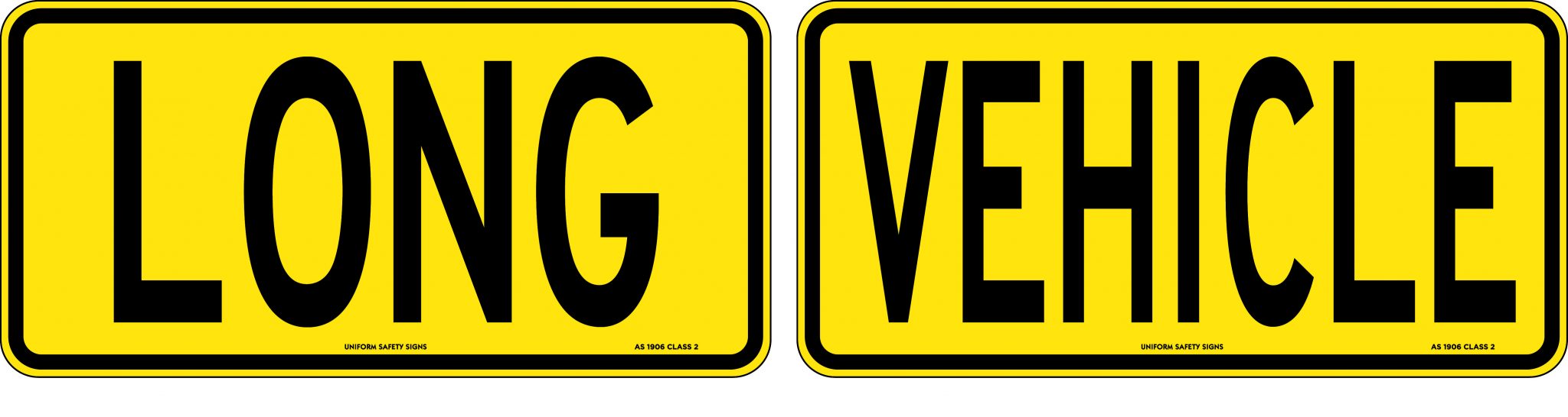 Long Vehicle (2 Pieces) Traffic Signage | Vehicle Signs | USS