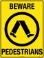 Beware Pedestrians | Parking Signs, Road Signs | USS