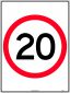 20km Speed In Roundel | Road Signs, Speed Limit | USS