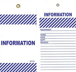 Blue Information Tags | Safety Tags | USS