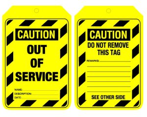 Caution Out of Service | Safety Tags | USS