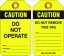 Heavy Duty PVC Tags Caution Do Not Operate | Safety Tags | USS