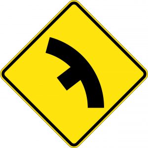 Side Road Junction On Curve (Left or Right) | Road Signs | USS