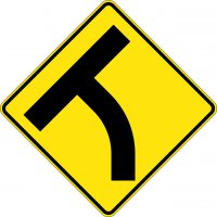 T Intersection Curved Approach (Left or Right) | Road Signs | USS