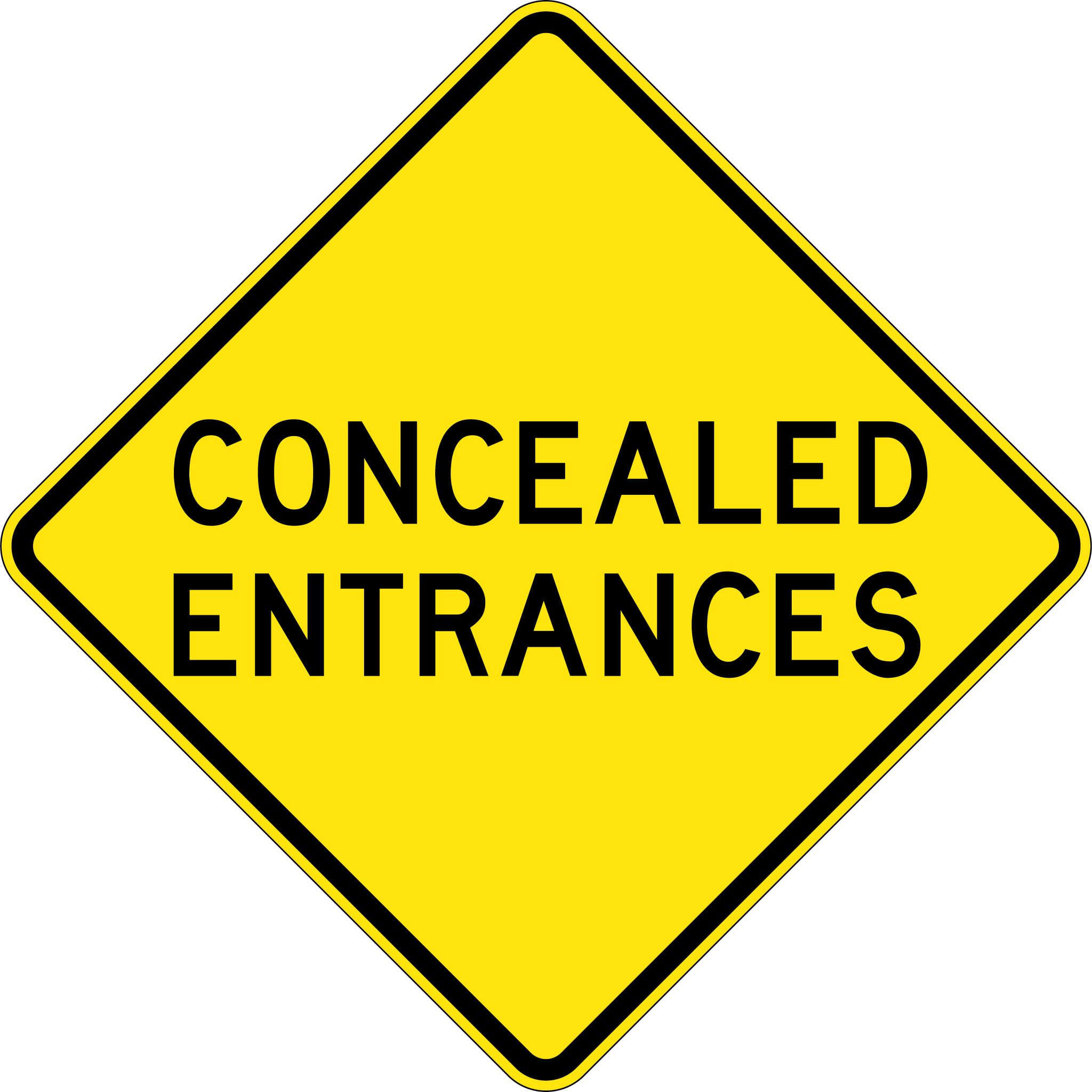 Concealed Entrances | Road Signs | USS