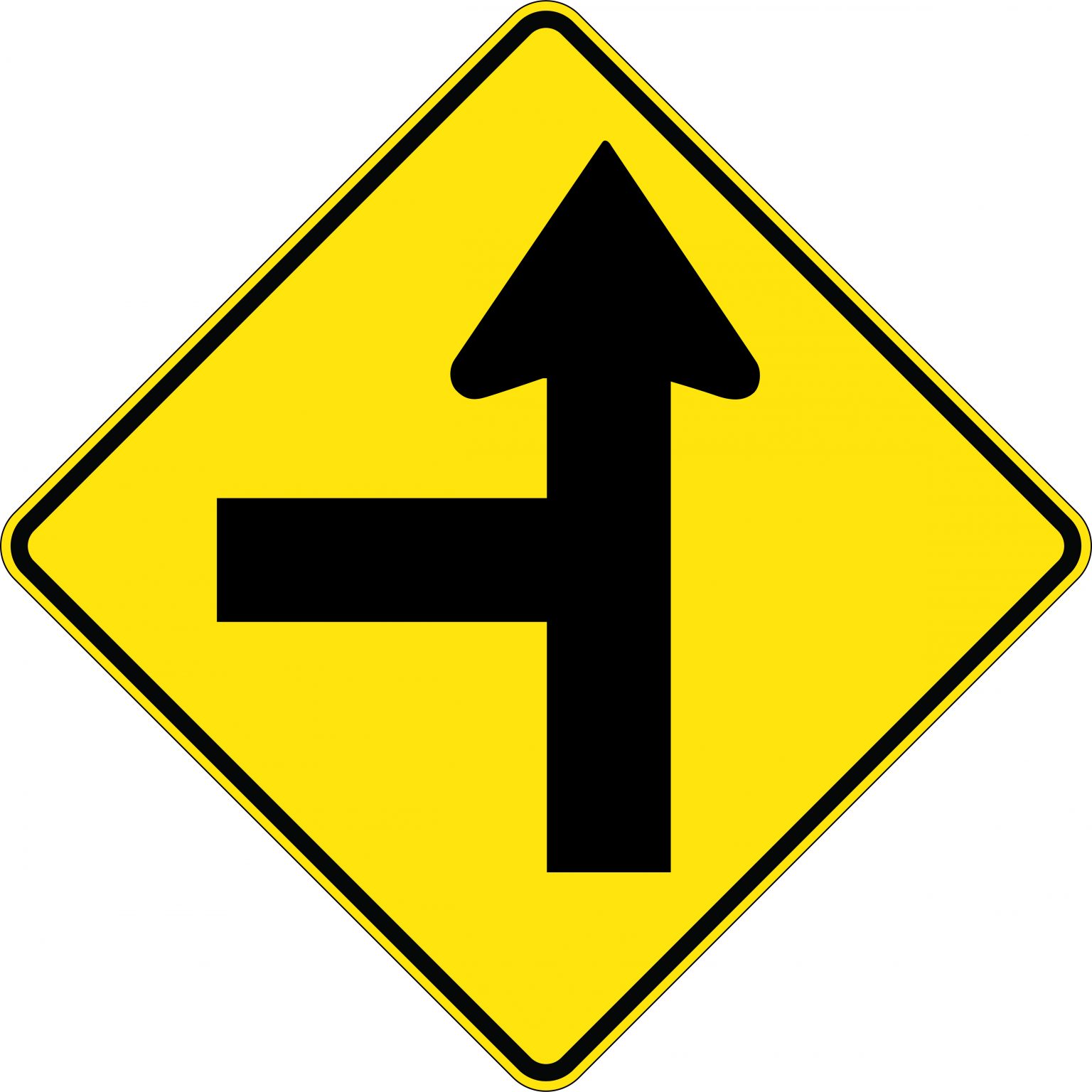 Side Road Junction (Left or Right) | Road Signs | USS