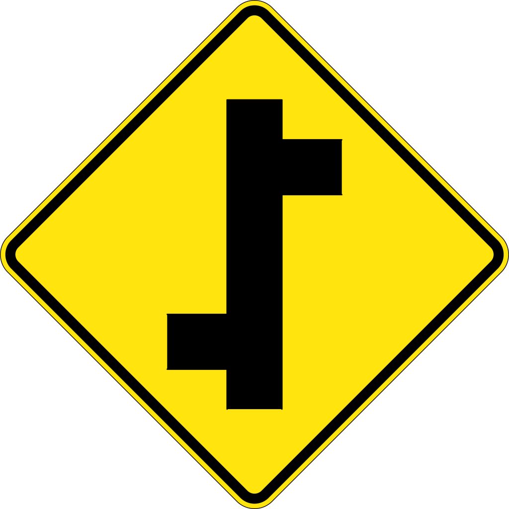 Staggered Side Road Junction (Left or Right) | Road Signs | USS
