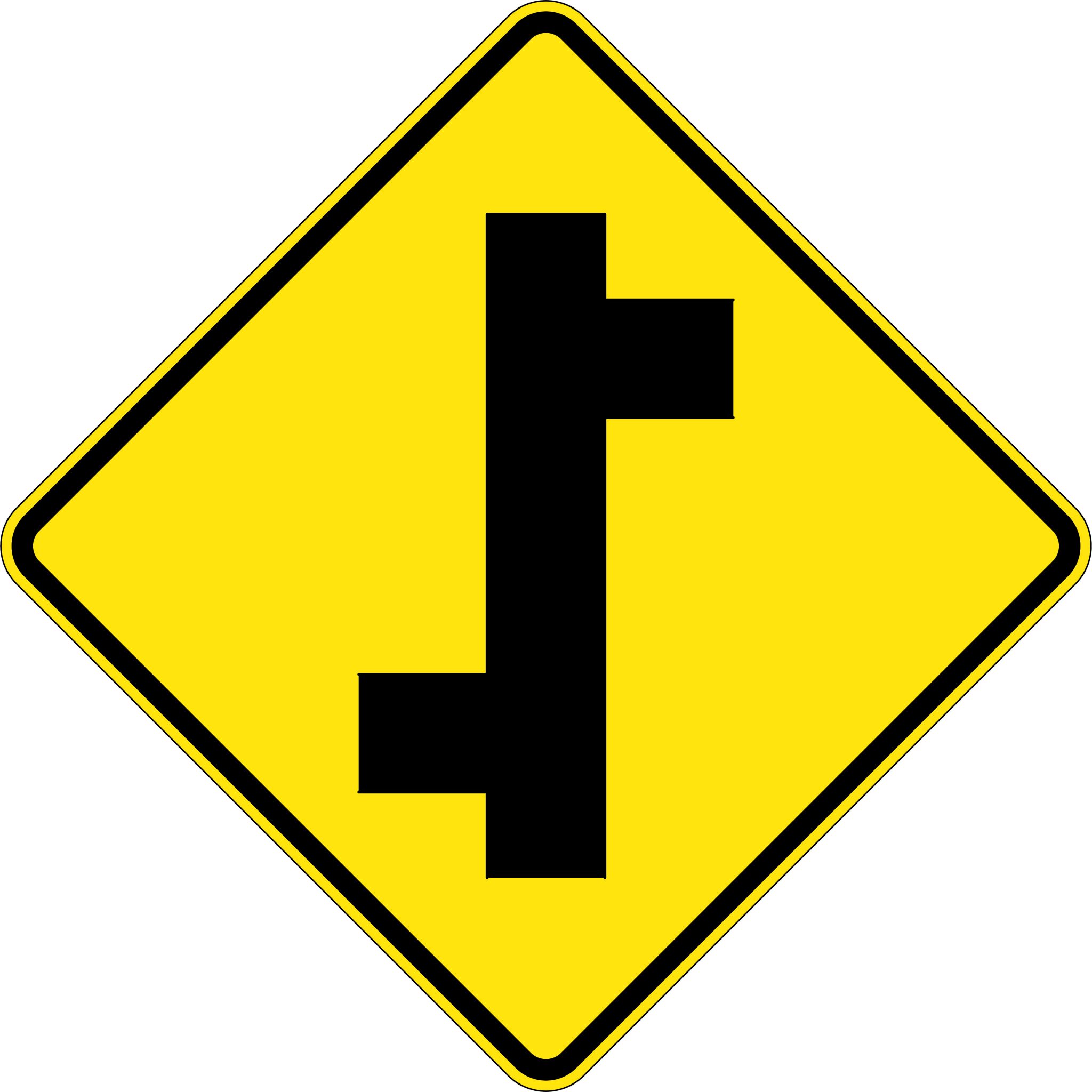 Staggered Side Road Junction (Left or Right) | Road Signs | USS