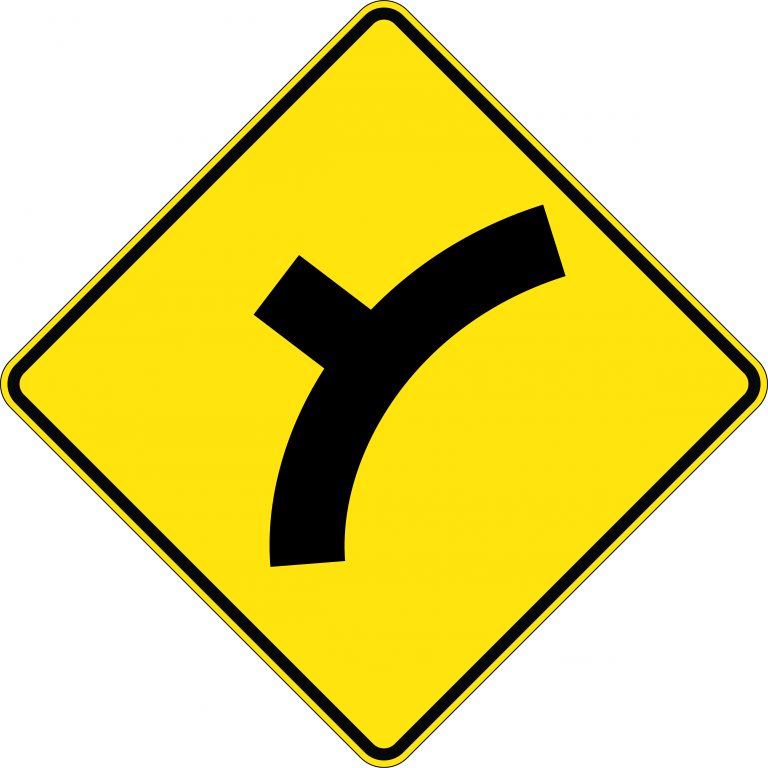 Side Road Junction On Curve (Left or Right) Sign | Road Signs | USS