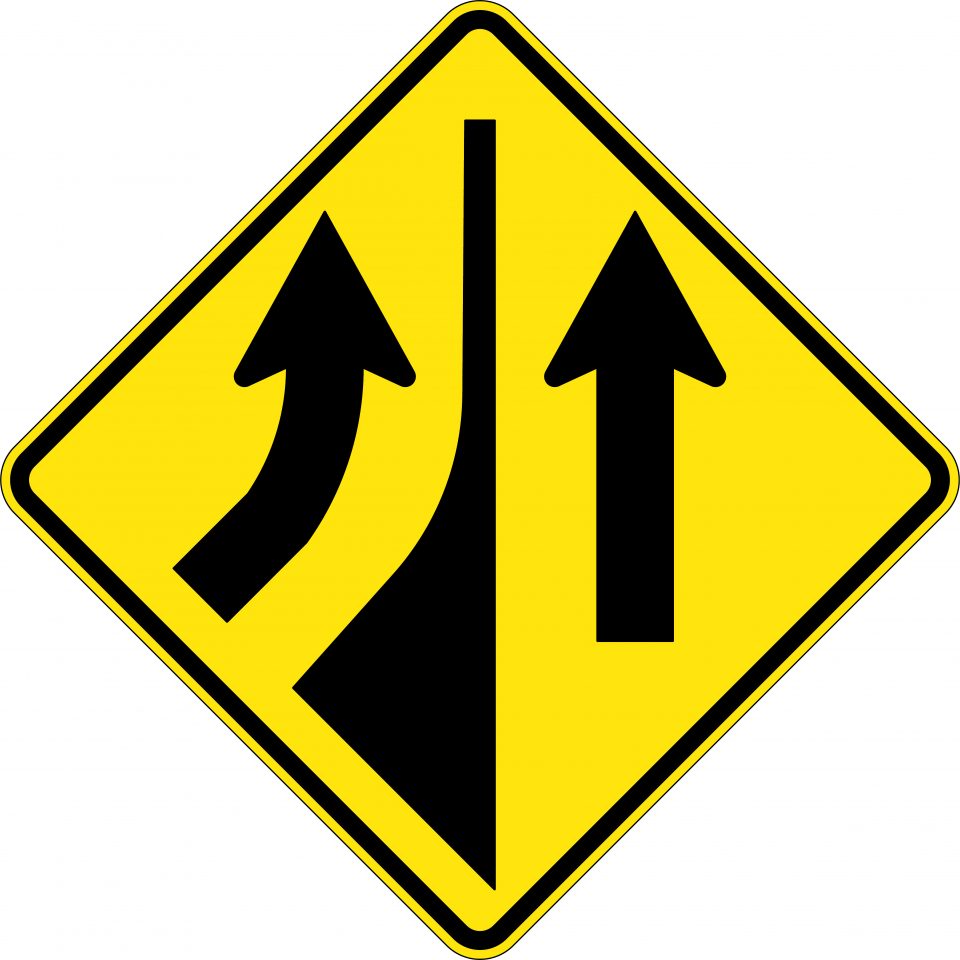 No Merge (Left or Right) | Road Signs | USS