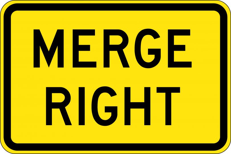 Merge Right | Uniform Safety Signs
