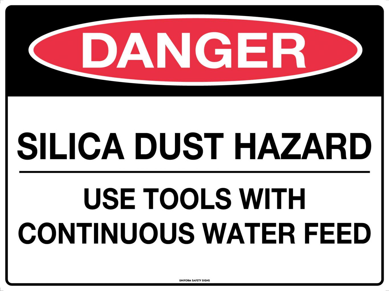Danger Silica Dust Hazard Use Tools etc | Uniform Safety Signs Danger Silica Dust Hazard Use Tools etc | Uniform Safety Signs