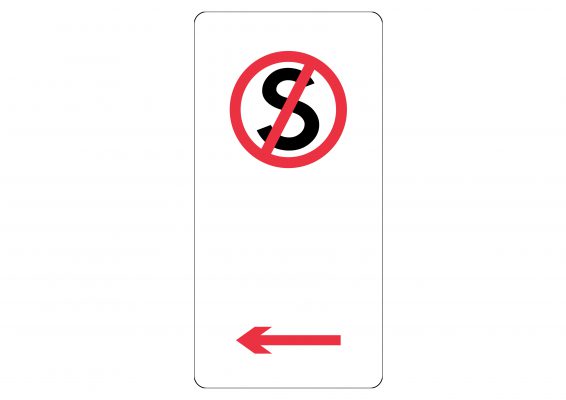 No Standing (with left arrow) | Parking Signs | USS