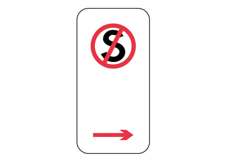 No Standing with Right Arrow Parking Signs USS no-standing-with-right-arrow-parking-signs-uss