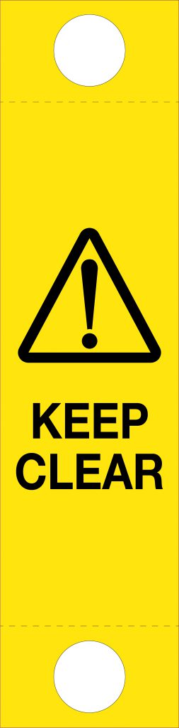 Bollard Sign Corflute - Keep Clear | Safety Signs | USS
