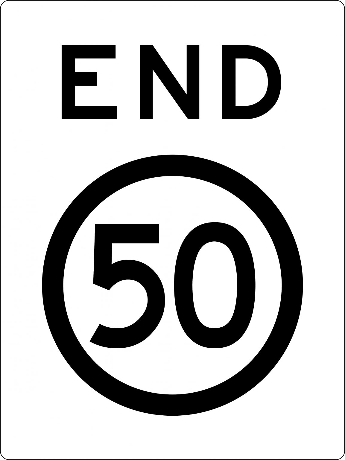 End 50km | Speed Limit | USS