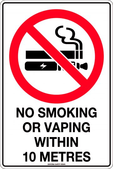 No Smoking or Vaping Within 10m | Prohibition | USS