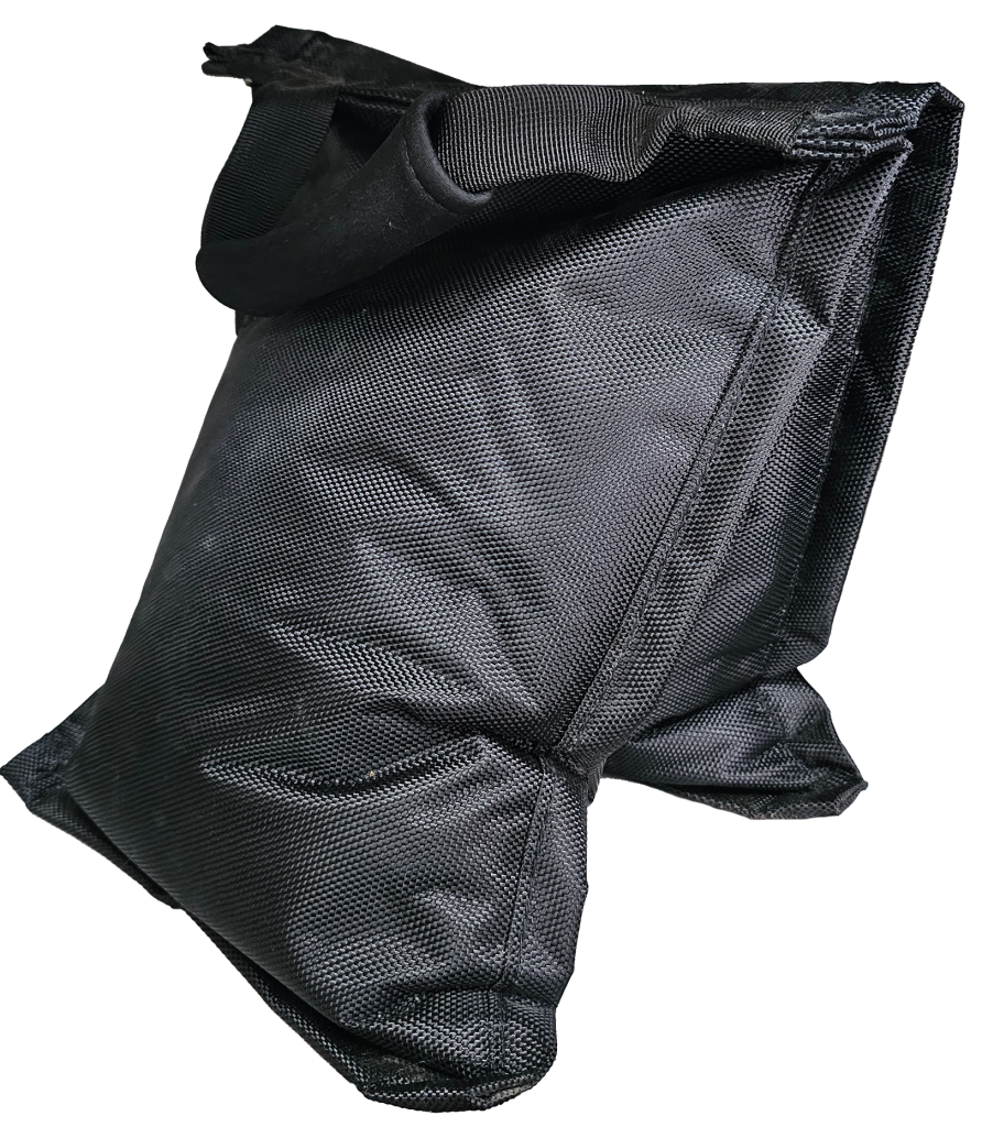 Heavy Duty Pre-Filled Black Saddle Sand Bag - 8kg | Safety Signs | USS