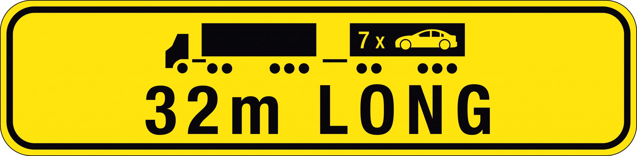 Road Train Sign - 32m Long | Vehicle Signs | USS