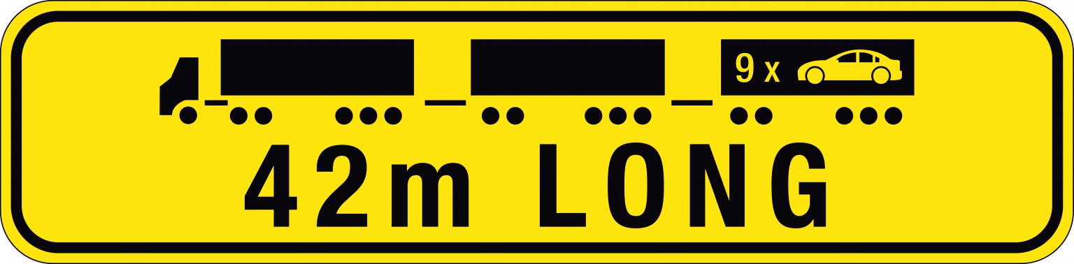 Road Train Sign - 42m Long | Vehicle Signs | USS