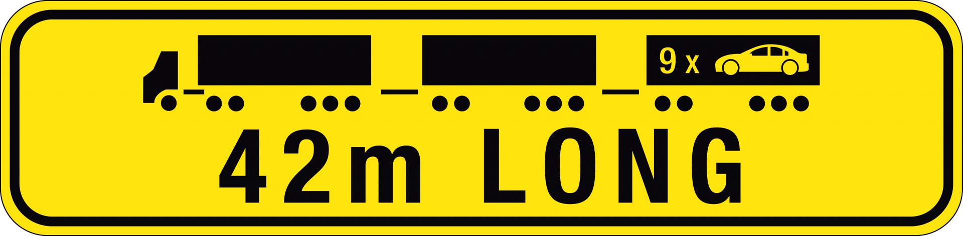 Road Train Sign - 42m Long | Vehicle Signs | USS