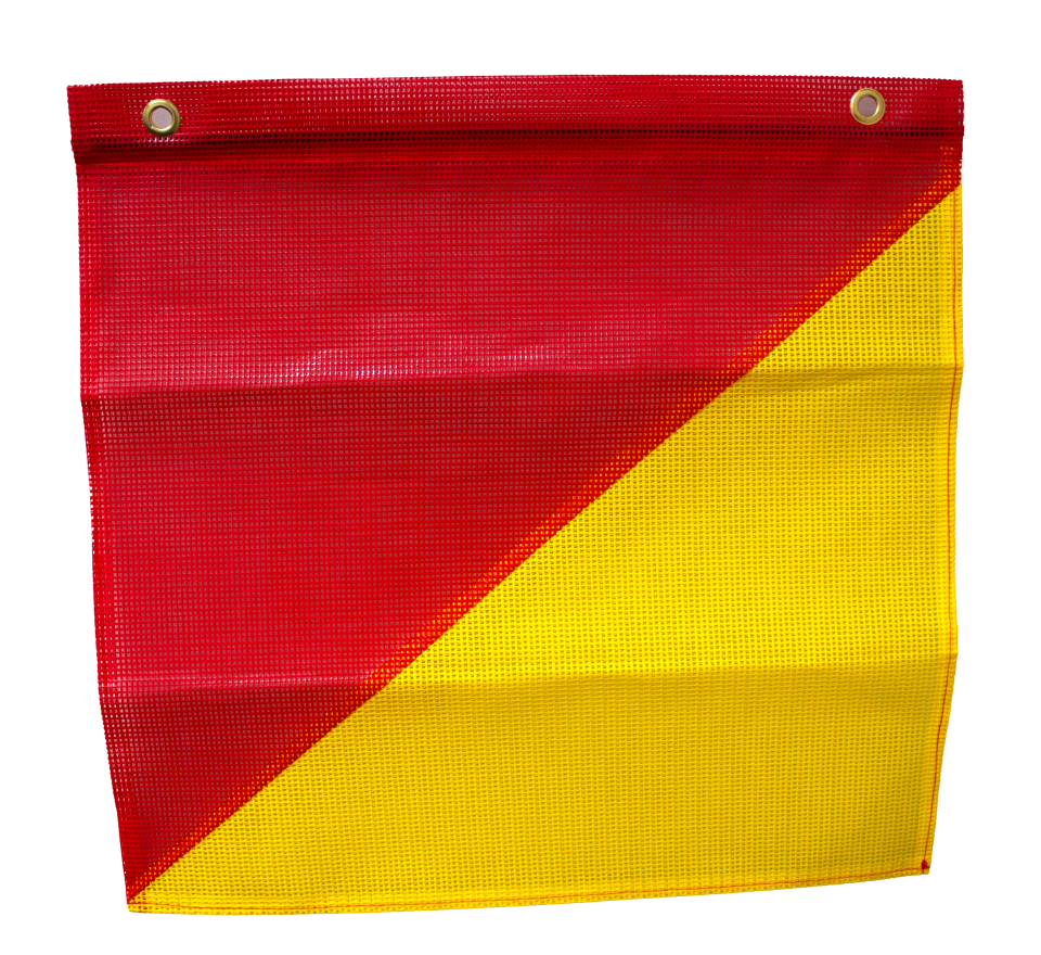Oversize Mesh Flags set of 4 with Bungee Cord and Hook | Safety Signs | USS