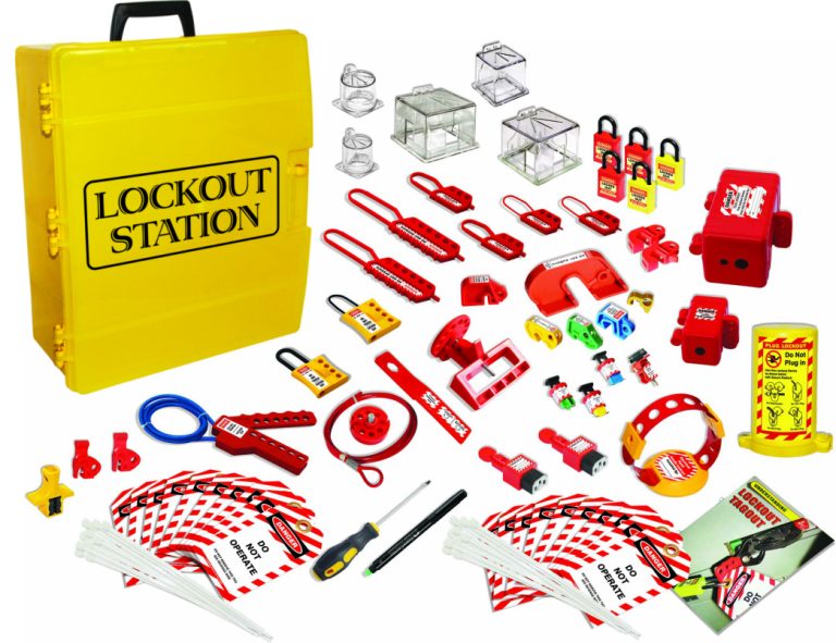 Yellow Portable Lockout Station - Filled | Lockout Kits | USS